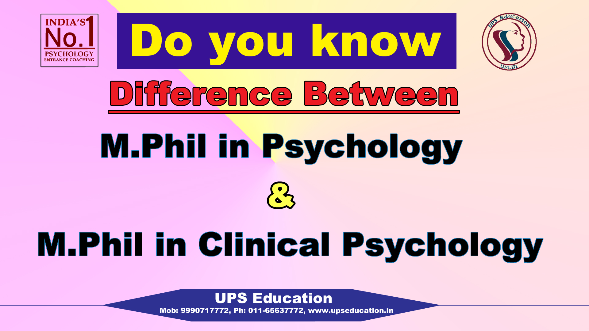 Difference between M.Phil Psychology and M.Phil Clinical Psychology ...